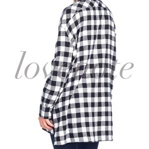 lovenote | Tops | Cotton Plaid Oversize Buffalo Check Tunic | Poshmark